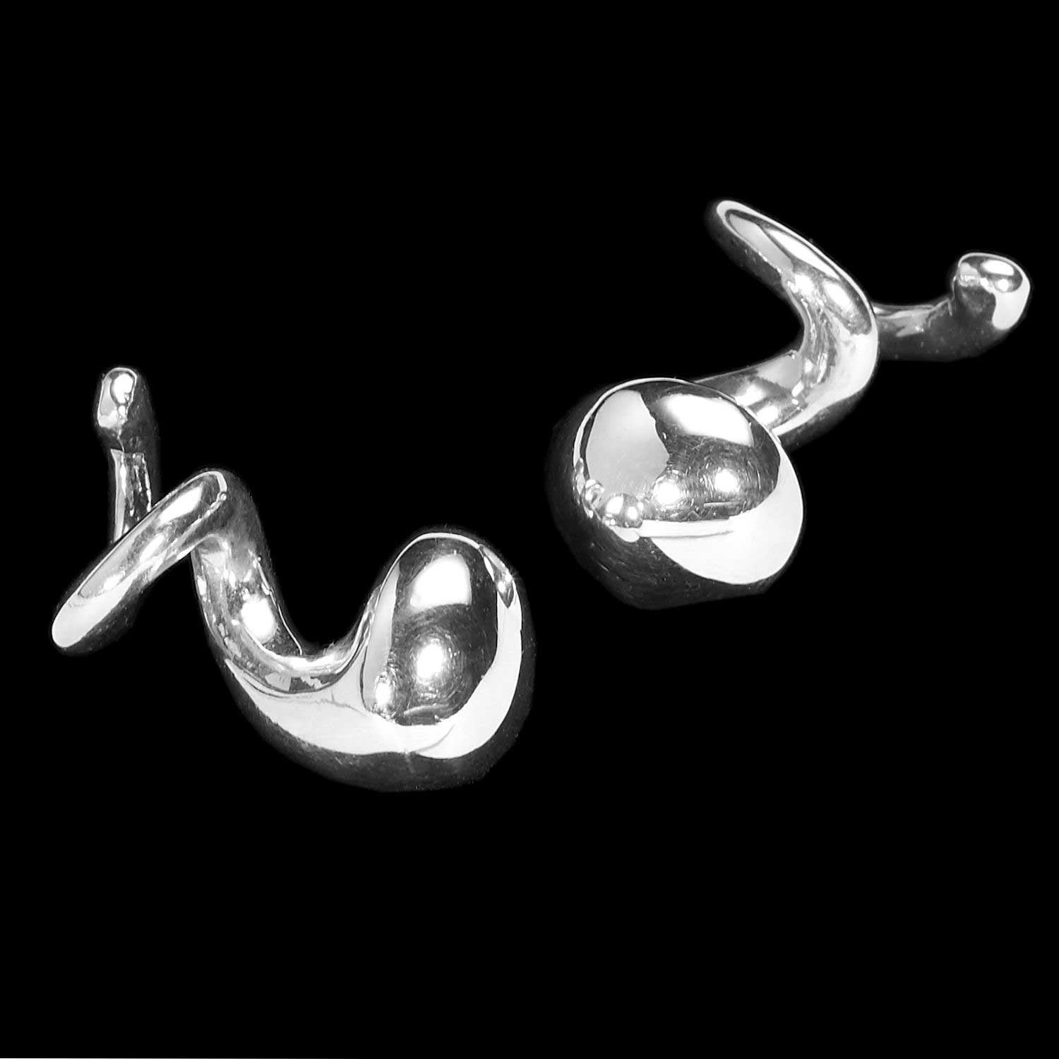 Proteus silver corkscrew cufflinks – Corazon Latino